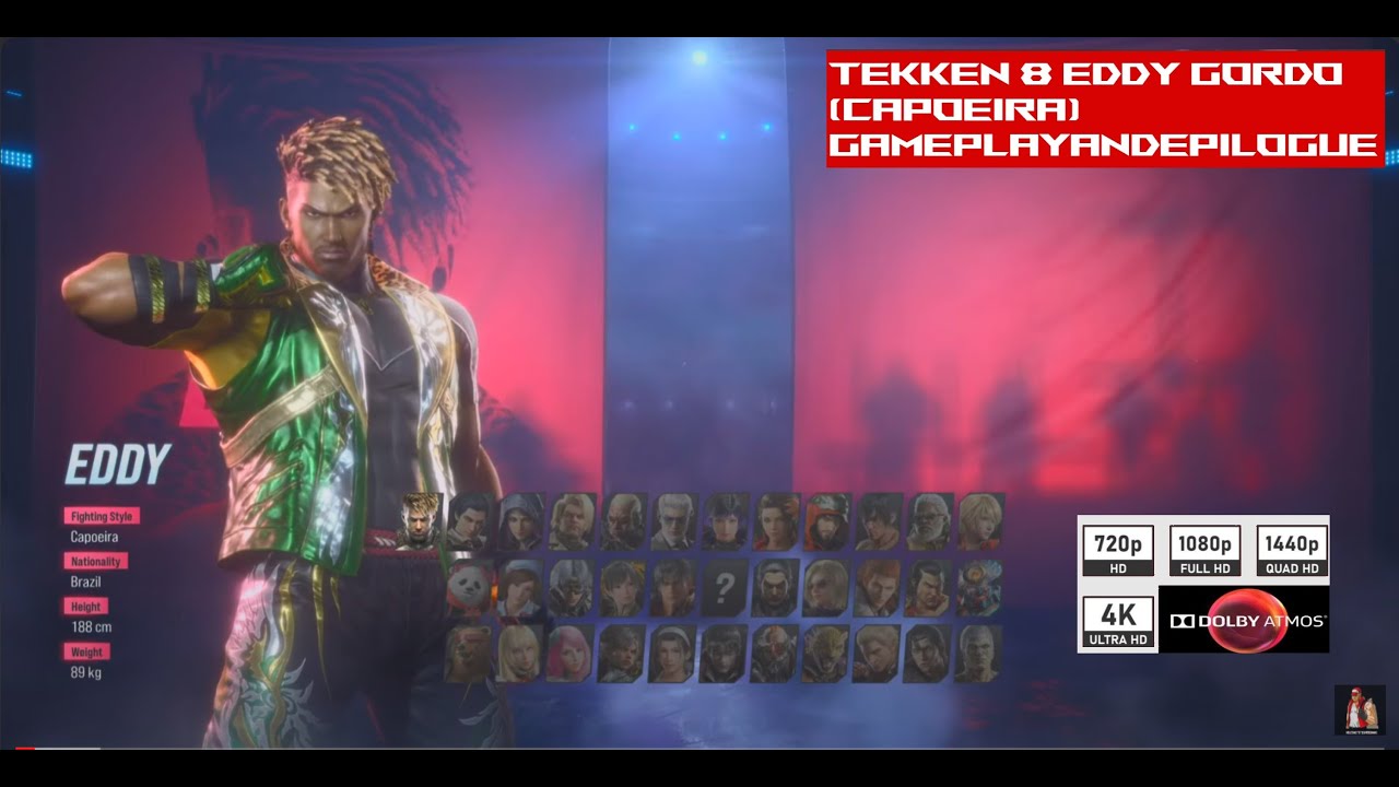 TEKKEN 8 EDDY GORDO (CAPOEIRA) GAMEPLAY AND EPILOGUE - YouTube