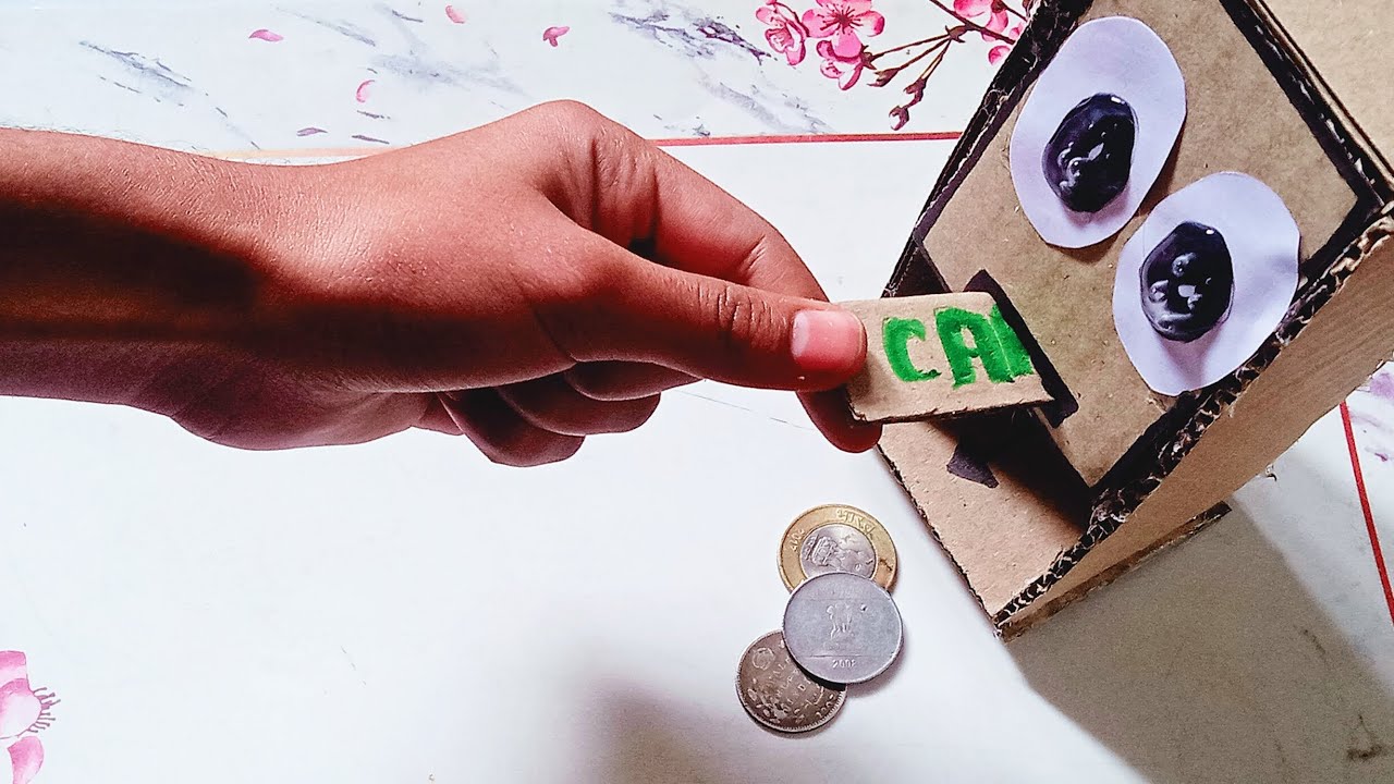 How to make mini ATM machine Cardboard /DIY ATM machine - YouTube
