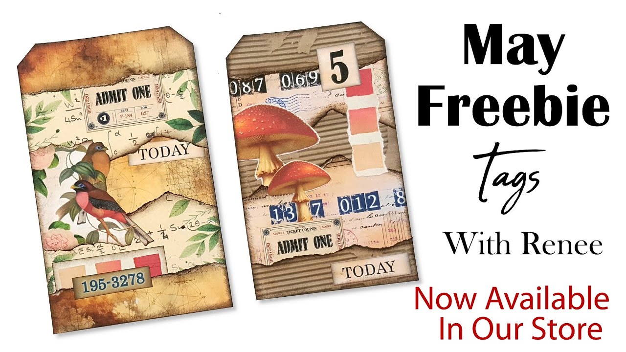 May Freebie - Tags - With Renee - YouTube