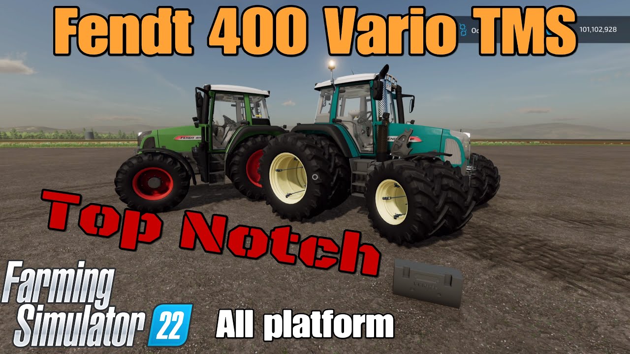 Fendt 400 Vario TMS / mod for all platforms on FS22 - YouTube