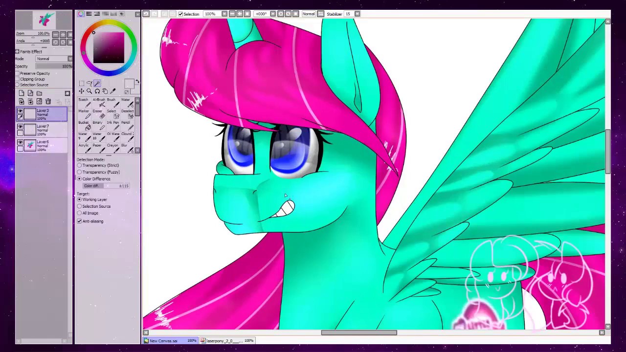 Laser Pony - MLP Speedpaint (AT) - YouTube