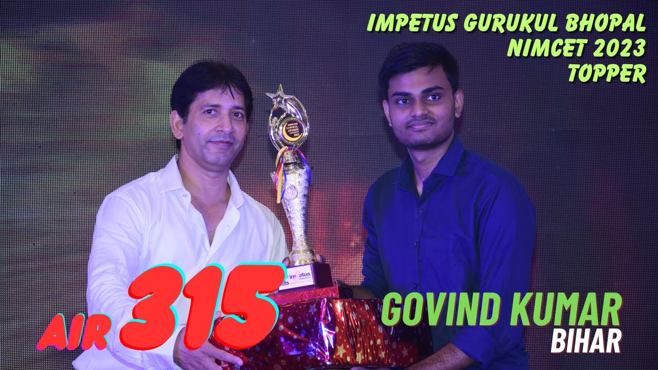 NIMCET 2023 Topper Govind Kumar AIR - 315th | Meet NIMCET 2023 Topper ...