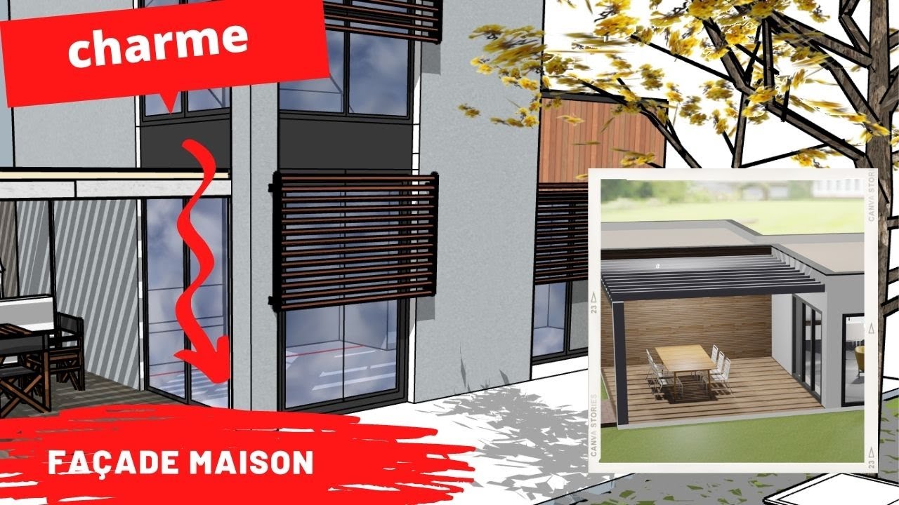 Comment donner du cachet a une facade de maison (exemples) - YouTube