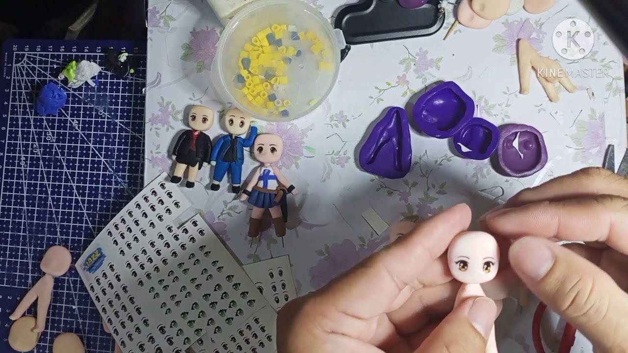 How to put decal eyes sticker on chibi face - YouTube