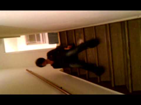 Booty bounce down stairs