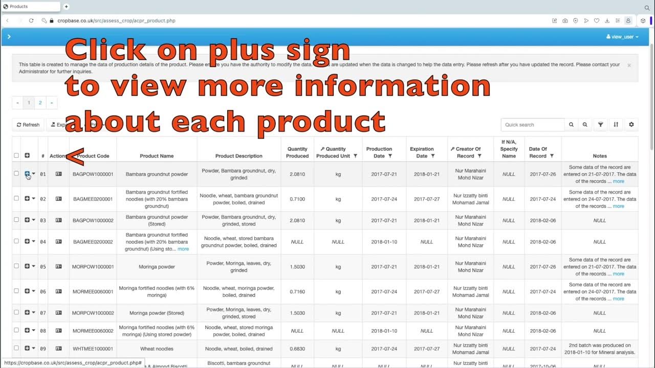 AssessCrop Products Database - Part 1 - YouTube