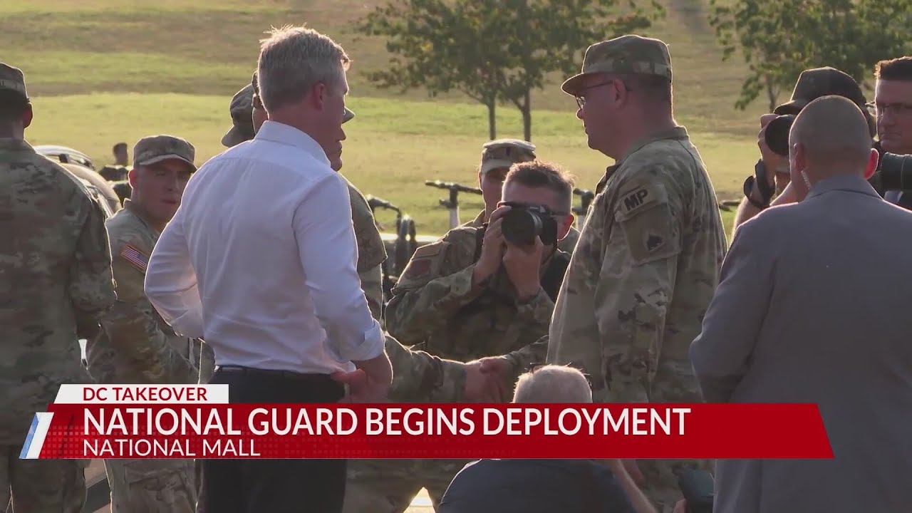National Guard begins deployment in DC - YouTube