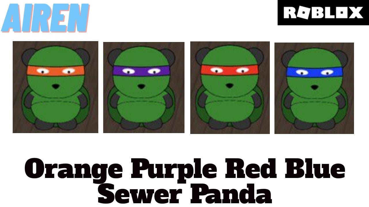 Orange Purple Red Blue Sewer Panda Find the Pandas Roblox - YouTube