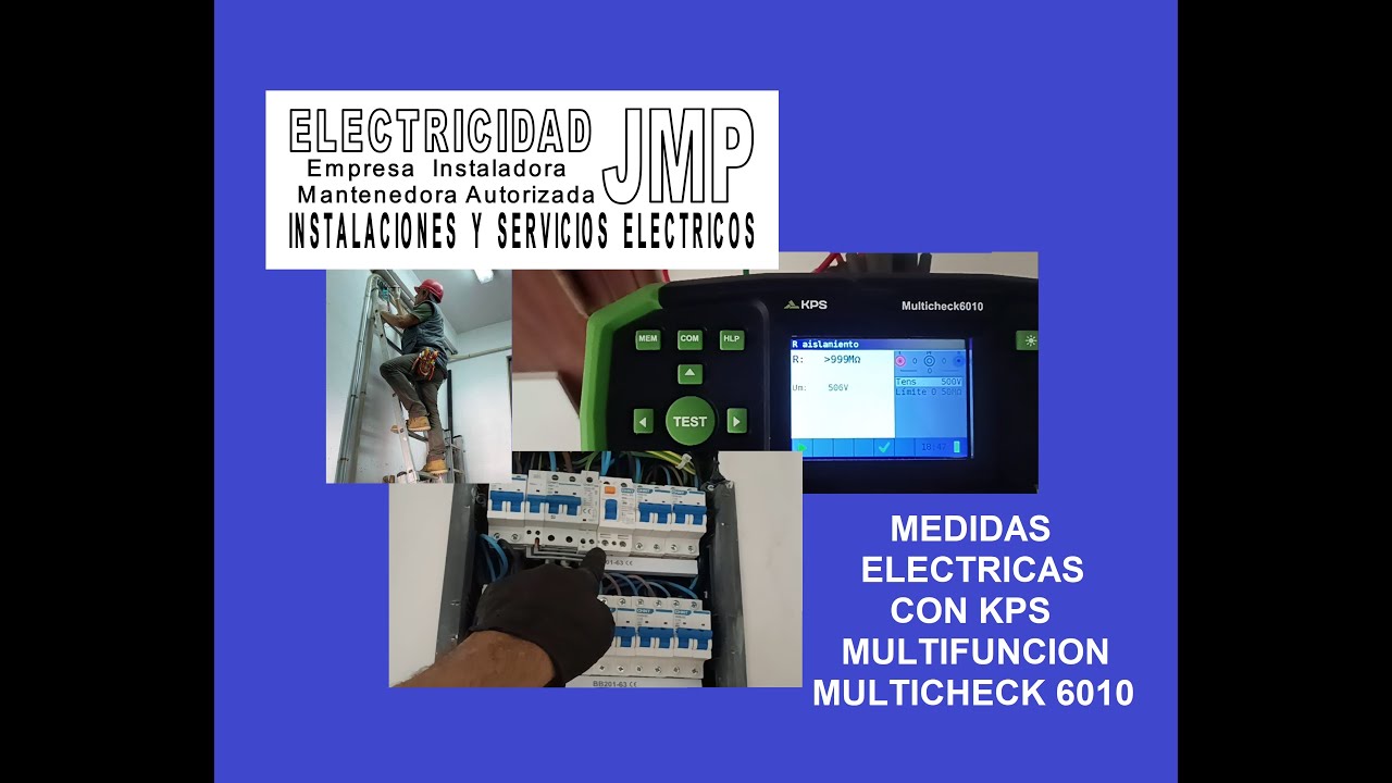 ELECTRICIDAD JMP multifunción KPS Multicheck 6010 pruebas básicas MER ...