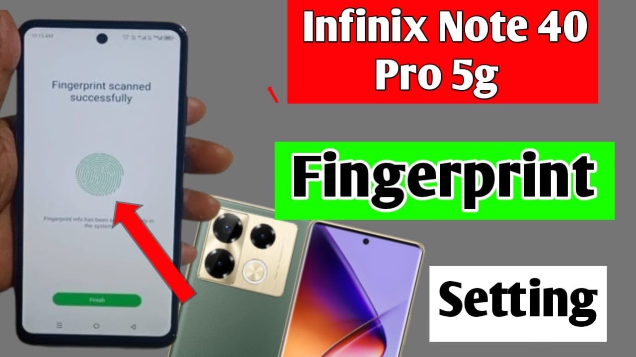 infinix note 40 pro 5g fingerprint screen lock setting | infinix note ...