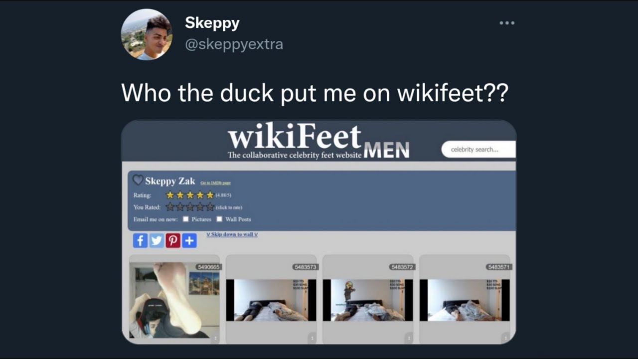 skeppy brags about his beautiful feet to badboyhalo - YouTube