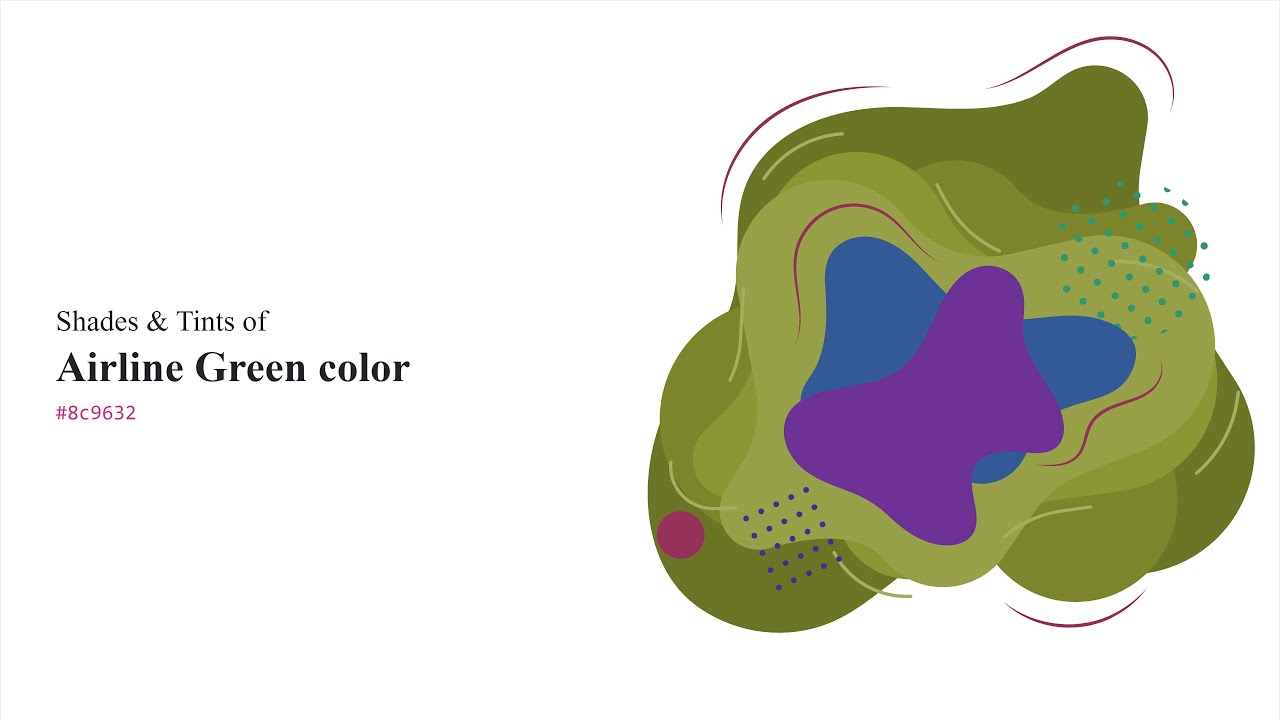 Shades & Tints of Airline Green color #8c9632 A Cool Green color ...