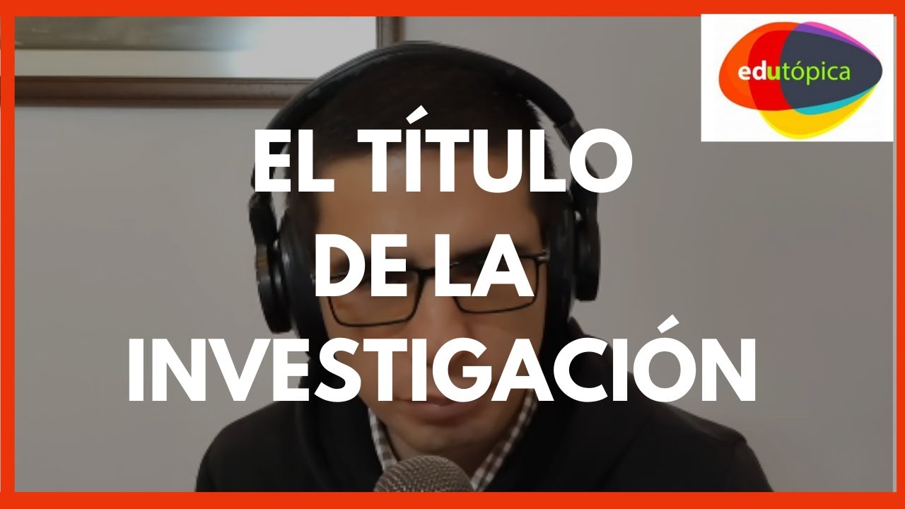 ¿Cómo definir el título de una tesis de maestría? # ...