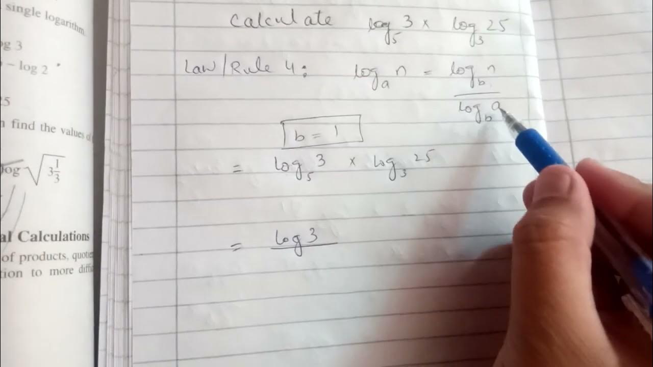 Ex 3.3 | Q4 part 2 | logarithms | class 9th | PTB | #Baina - YouTube