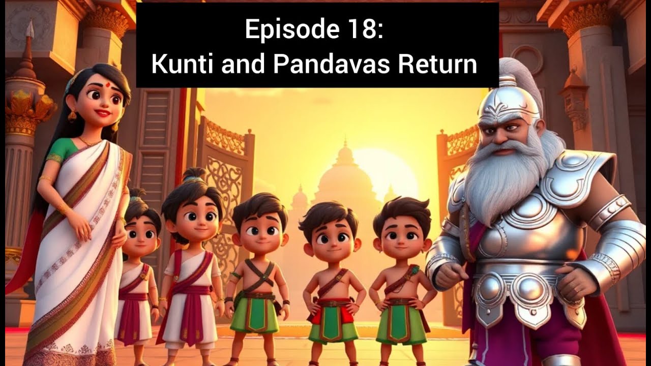 Mahabharata Epi 18 - Kunti and Pandavas Return #Kids #Mahabharat story ...