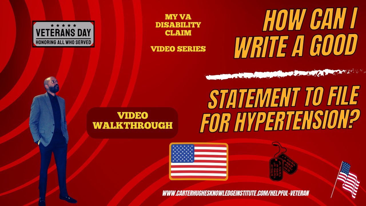 My VA Disability Claim: How to Write a Good Statement for Hypertension ...