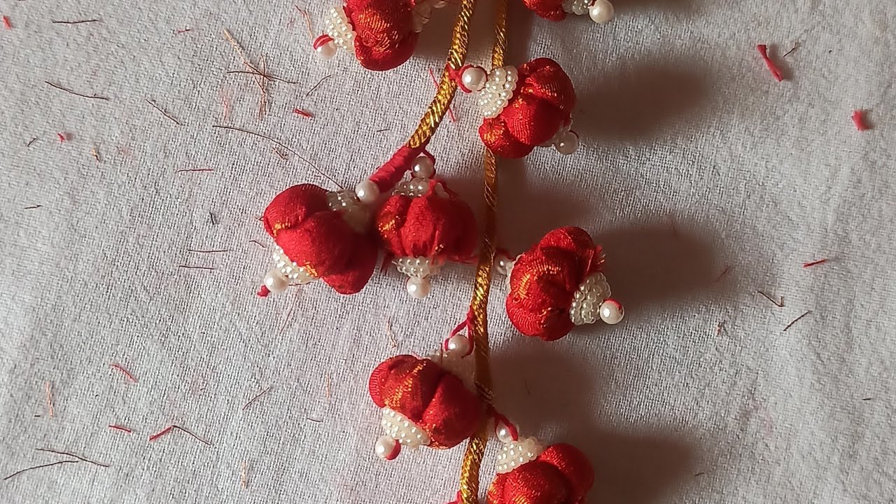 how to make potali flower latkan | easy and simple design #diy - YouTube