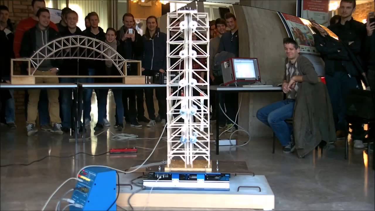 Shake table test - project group 1 - YouTube