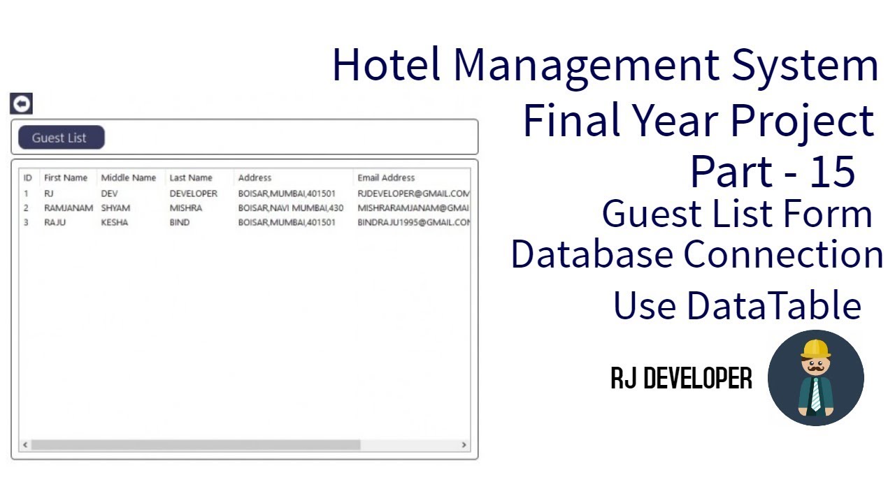 Hotel Management System | Final Year Project | Flat Design UI - Part 15 ...