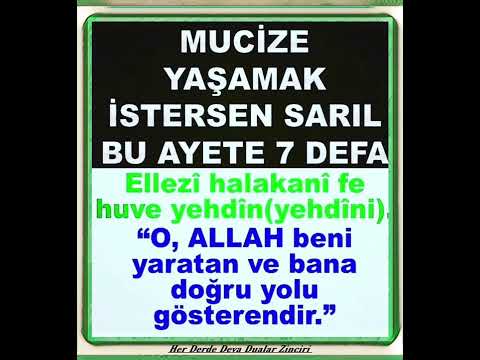 MÜCİZE YAŞAMAK İSTERSEN SARIL BU AYETE 7️⃣ DEFA..!!!