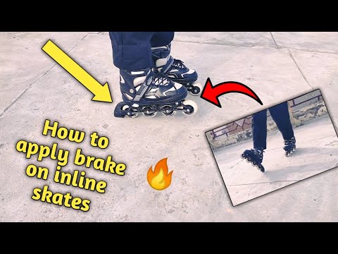 How to apply brake in inline skates|How to do heel stop in inline ...