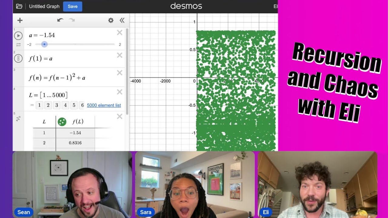 Recursion and Chaos in Desmos with Eli part 1 - YouTube