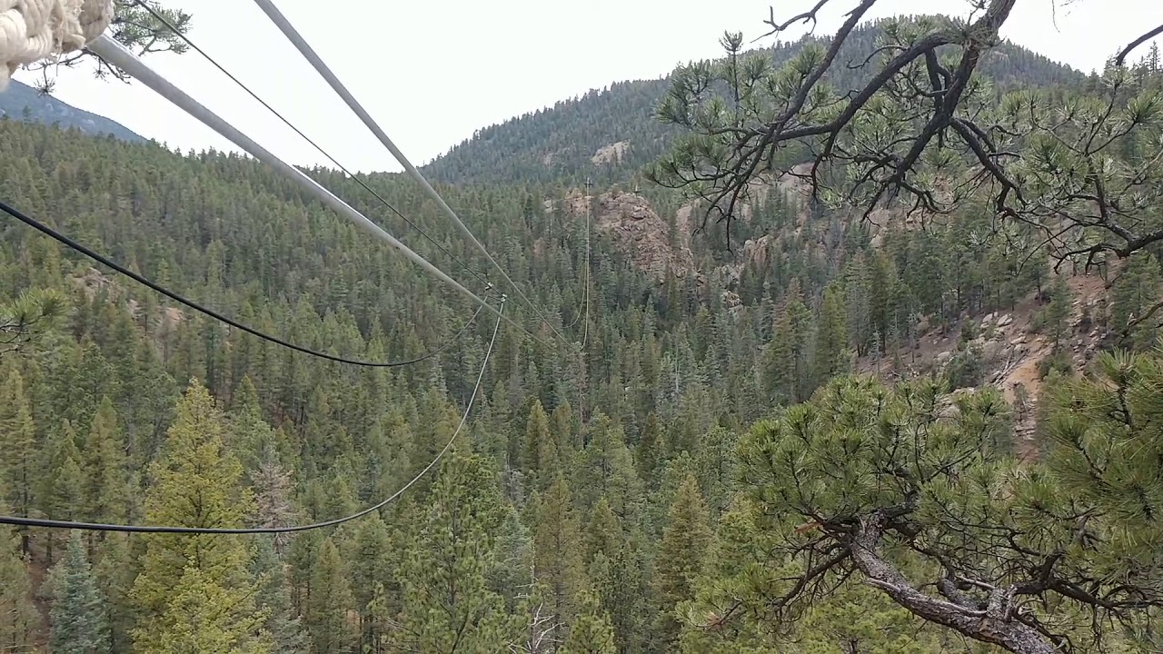 Zip line 3 of 6 seven falls Colorado springs CO - YouTube