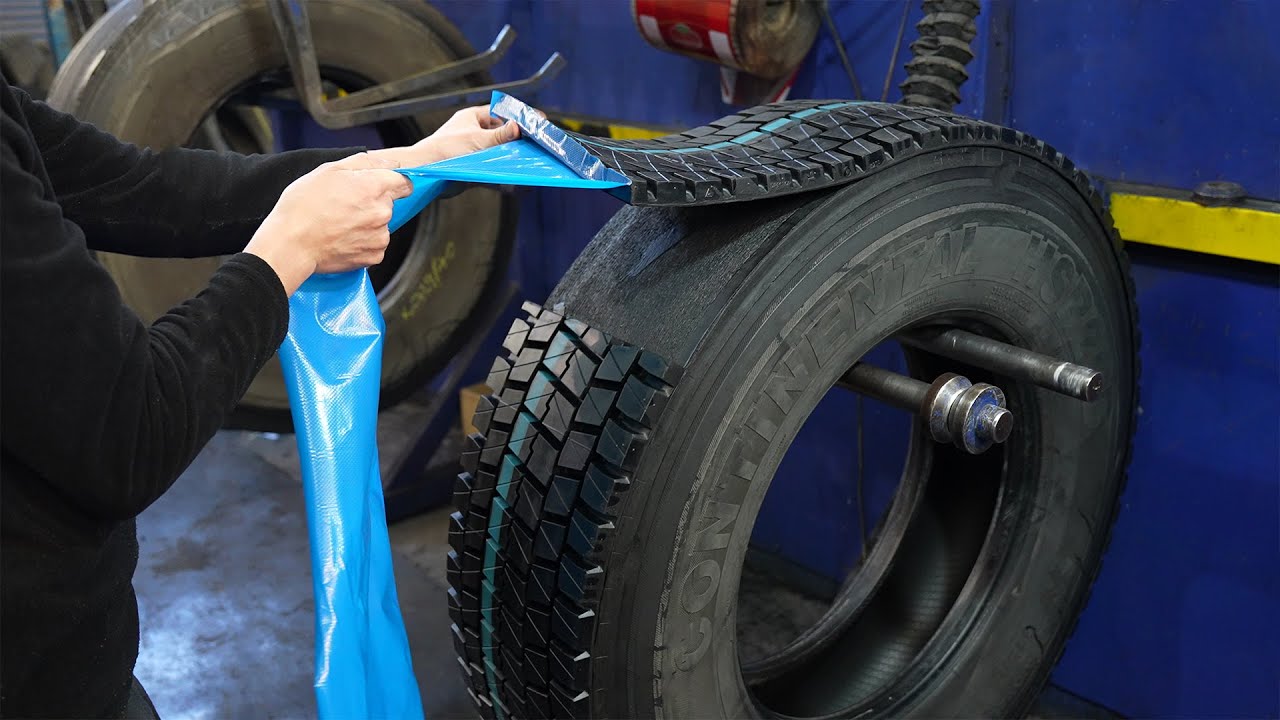 Amazing Process of Retreading Tractor and Truck Tires | Made in Turkey ...