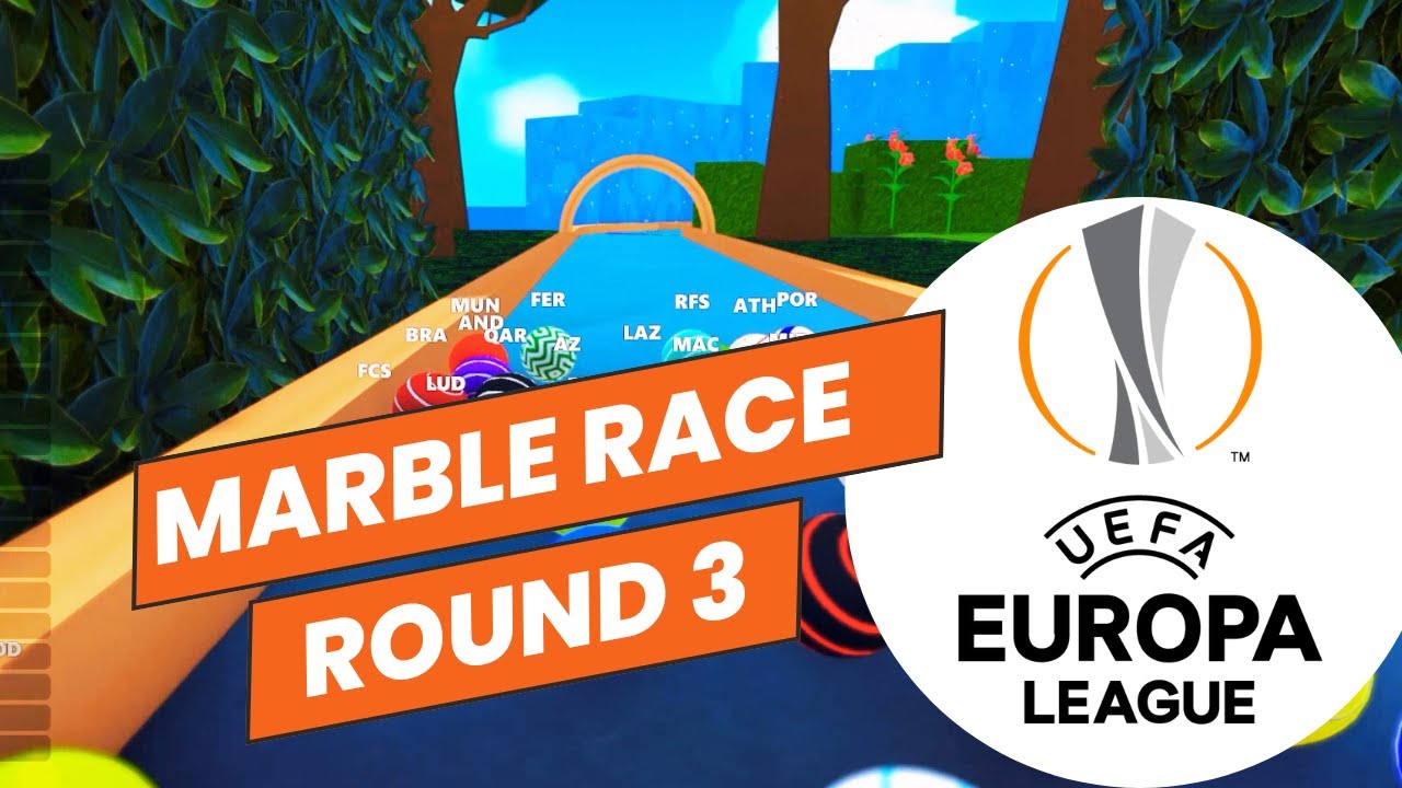 Relaxing Marble Race Football: UEFA Europa League Round 3 | 18 Laps ...