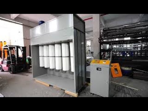 Powder spray booth filter recovery system - YouTube