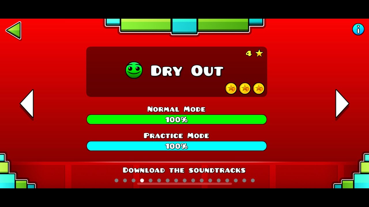 DRY OUT GEOMETRY DASH ALL COINS (Level 4) - YouTube