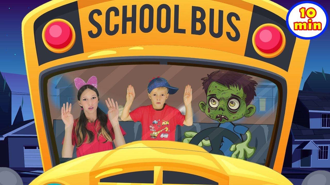Halloween Wheels On The Bus + MORE Halloween Songs | Kids Songs ...