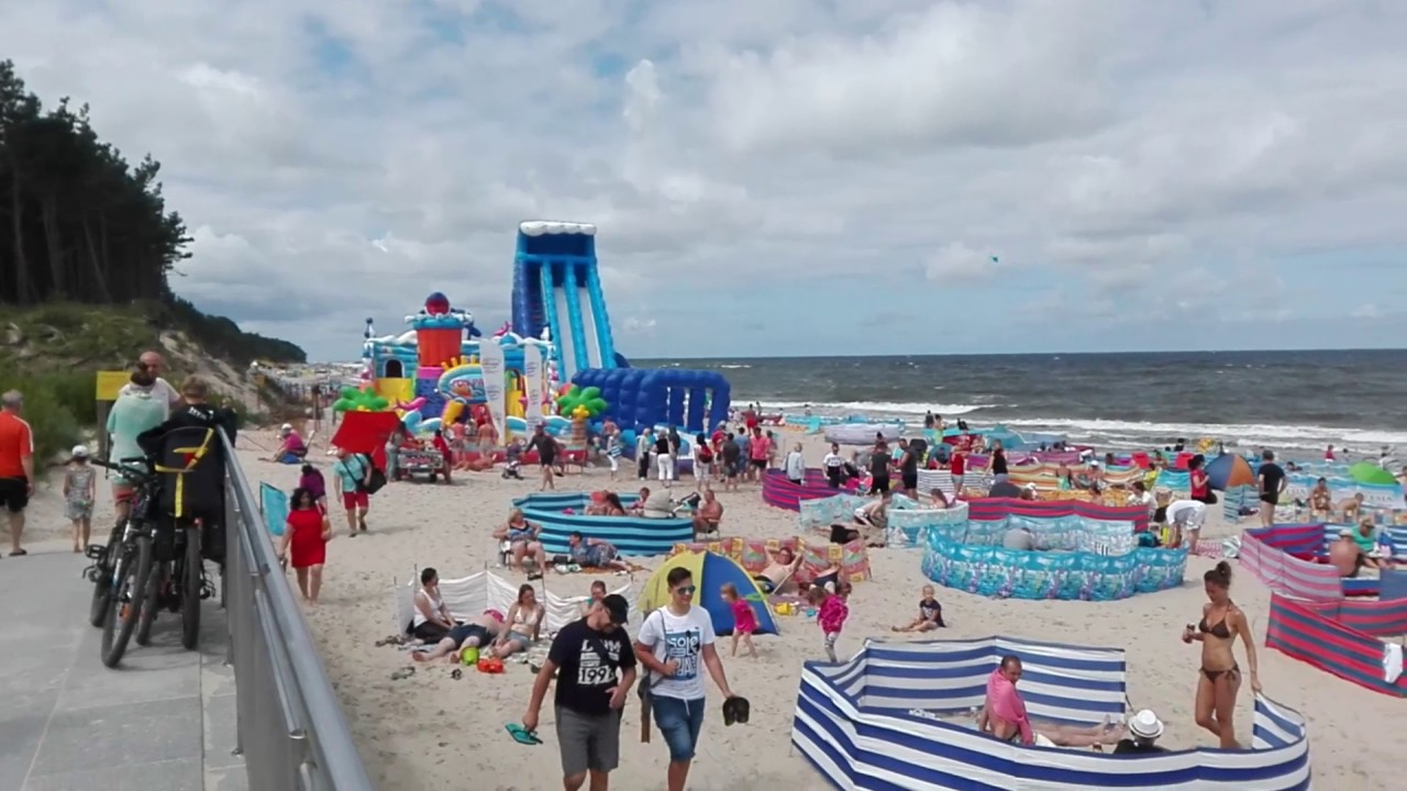 Sarbinowo, promenada przy plaży - YouTube