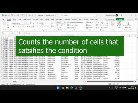 How to Use Excel COUNTIF, COUNTIFS Functions 👉 Advanced - Excel Tutorial 23 - YouTube