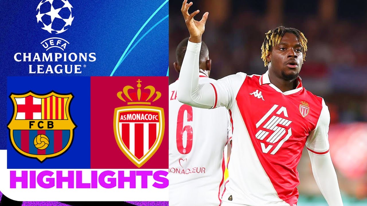 Monaco vs Barcelona (2-1) Résumé | Highlights | UCL 2024 | Barca ...
