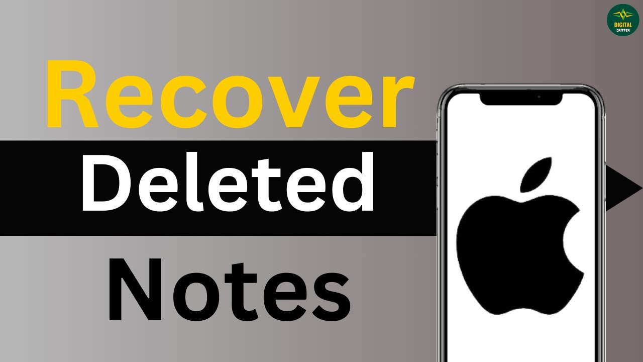 How to Recover Permanently Deleted Notes on iPhone ? - YouTube