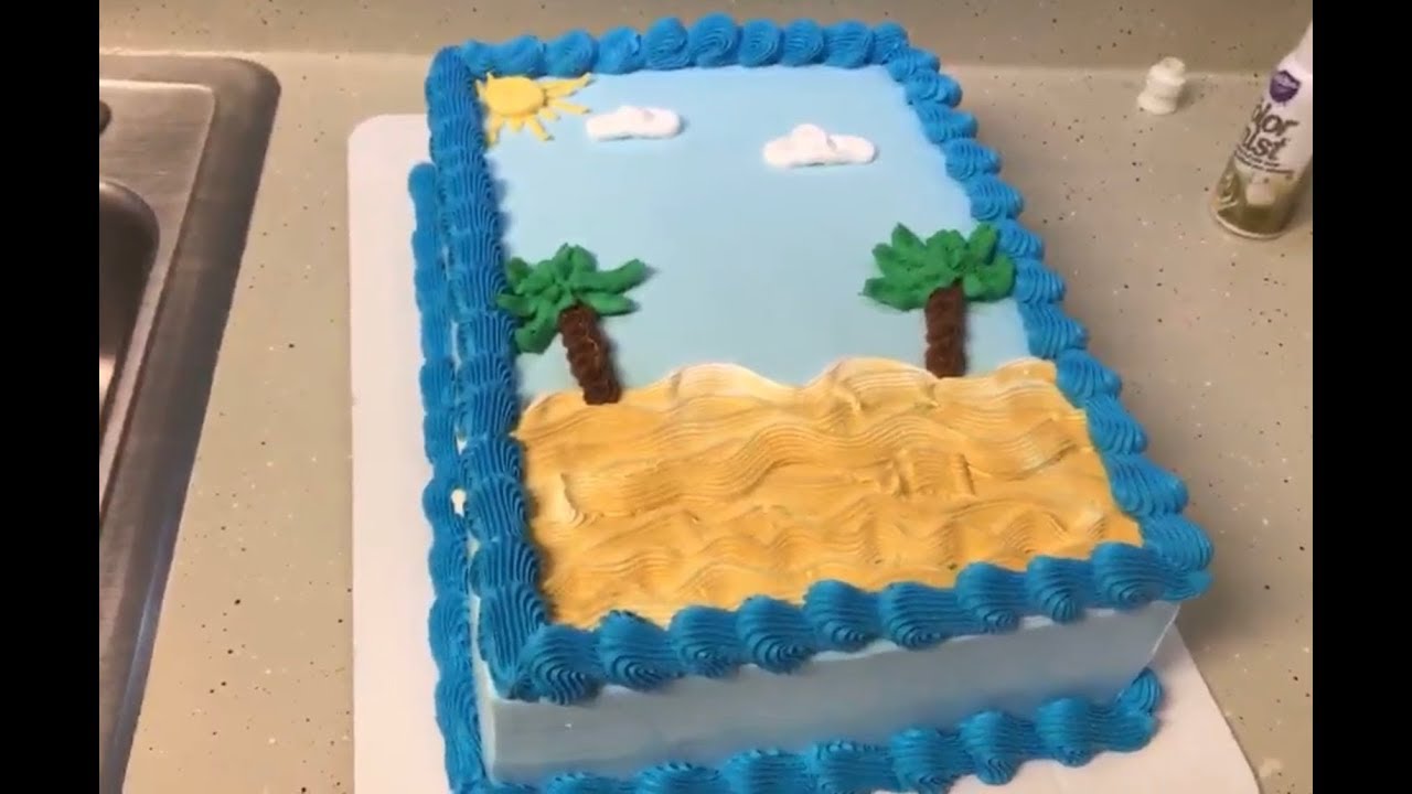 Pastel en forma de playa 😎 🏖 - YouTube