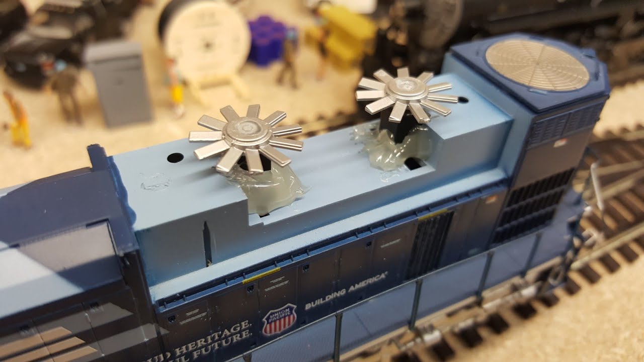 Stunning Motorized Fans on Athearn EMD SD70ACe - custom modification ...