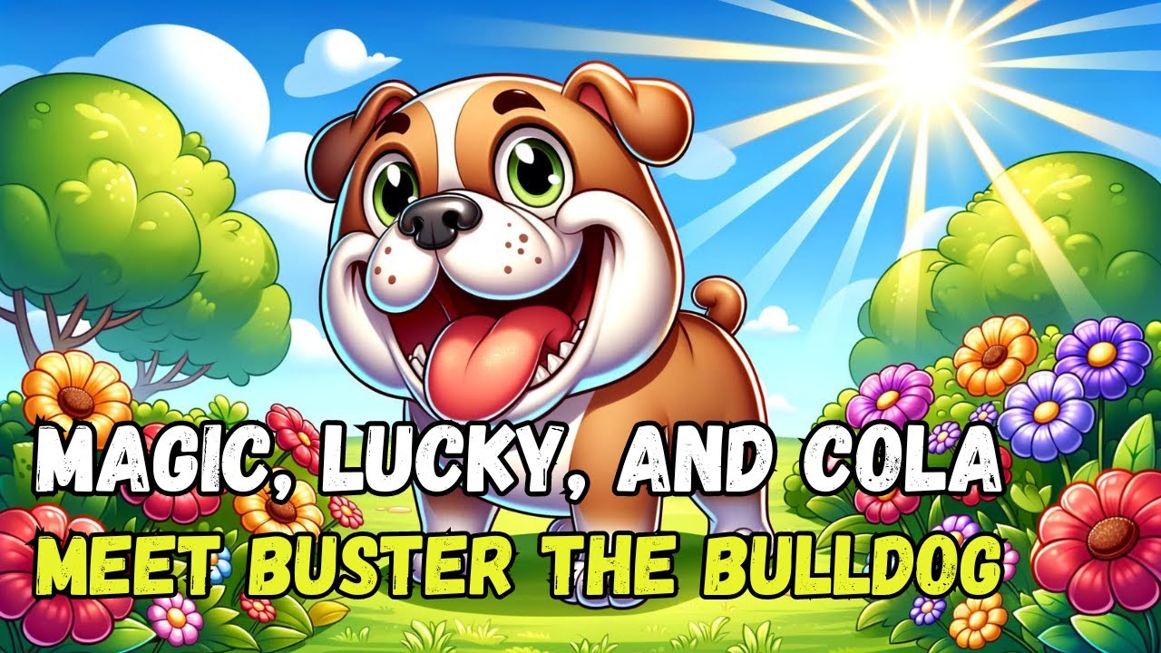 Magic, Lucky, and Cola Meet Buster the Bulldog - YouTube