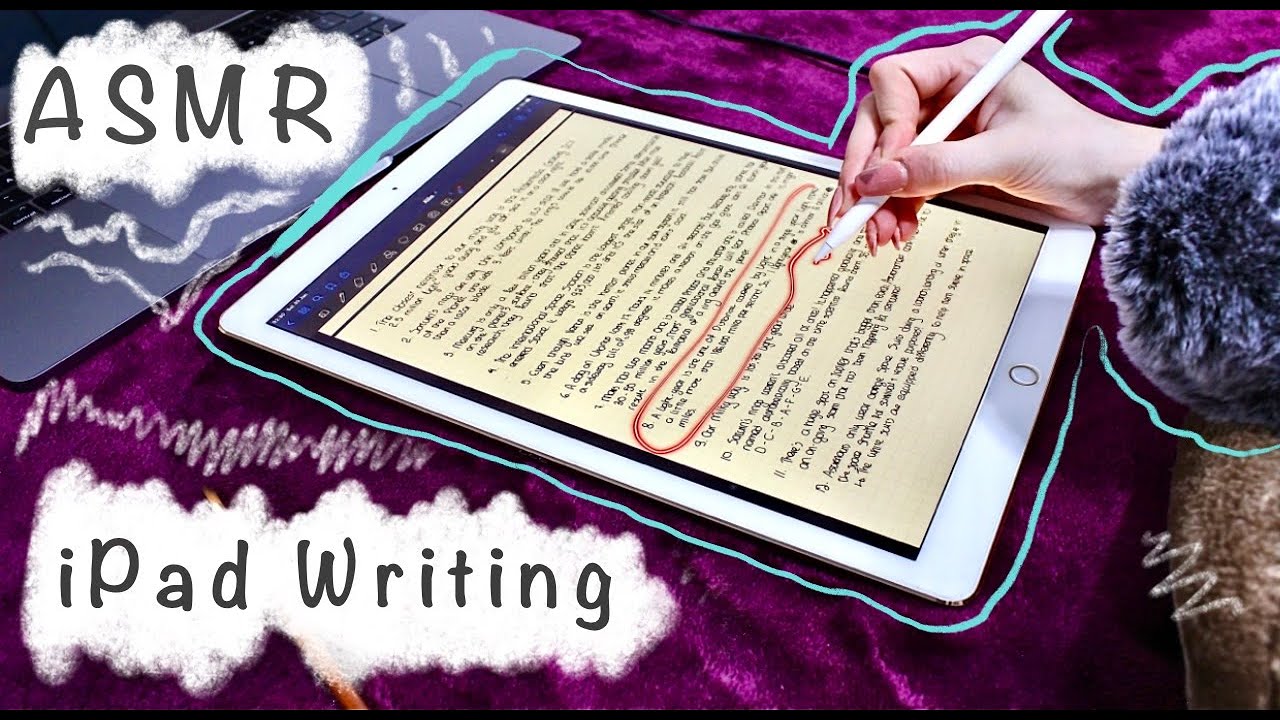 ASMR - iPad Writing Sounds (Paper like) & Tingly Whispering (Space ...