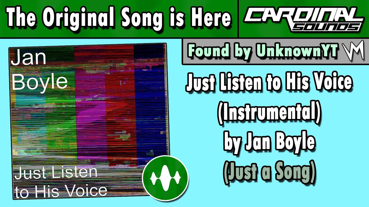 Just Listen to His Voice (Instrumental) By Jan Boyle | Re-Uploaded ...