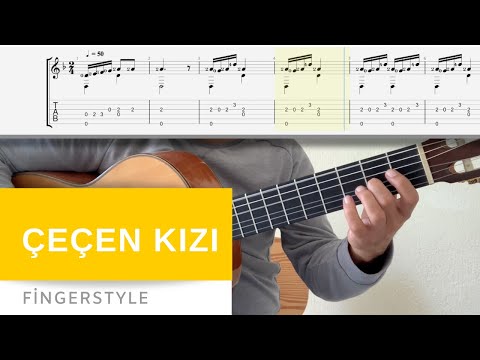 Çeçen Kızı - Tanburi Cemil Bey - Fingerstyle Gitar Nota & Tab