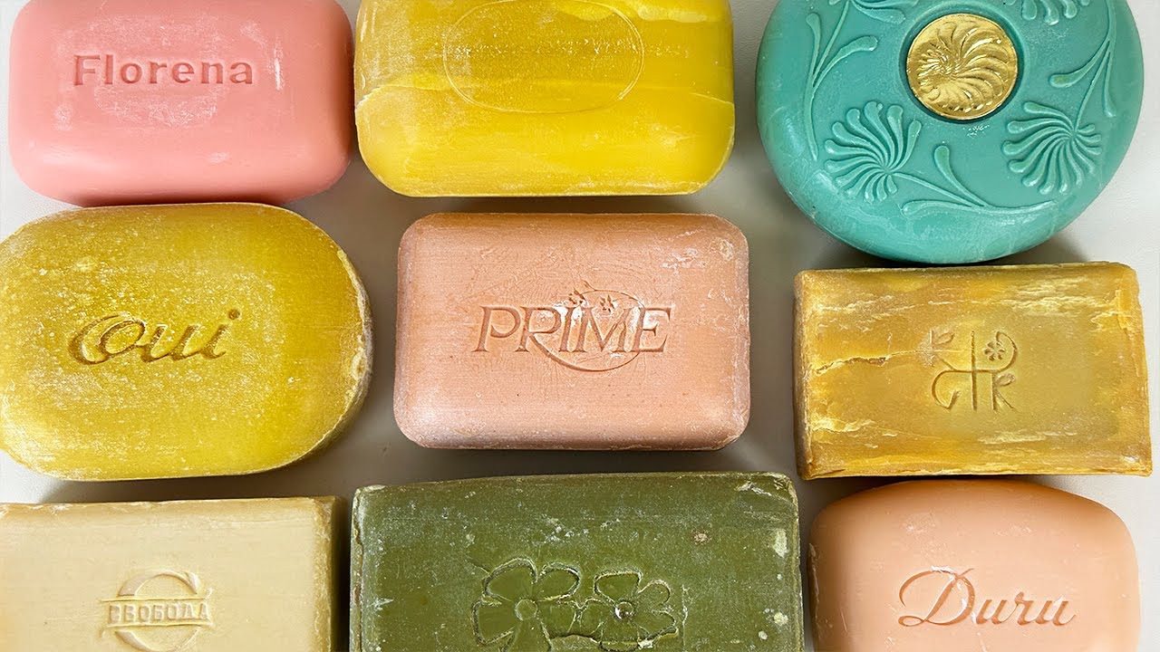 Cutting vintage soap. Carving retro soap / Satisfying video. - YouTube