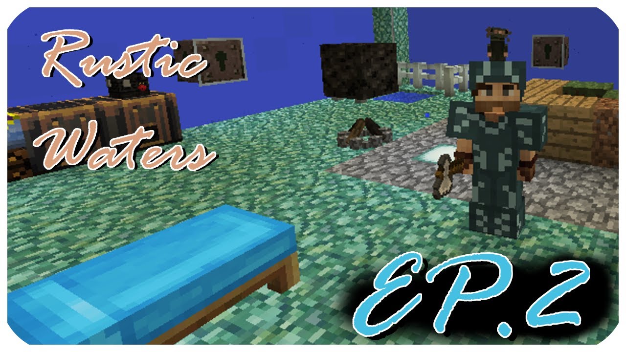 Minecraft: Rustic Waters [2] - Piso nuevo y nueva ratilla - YouTube