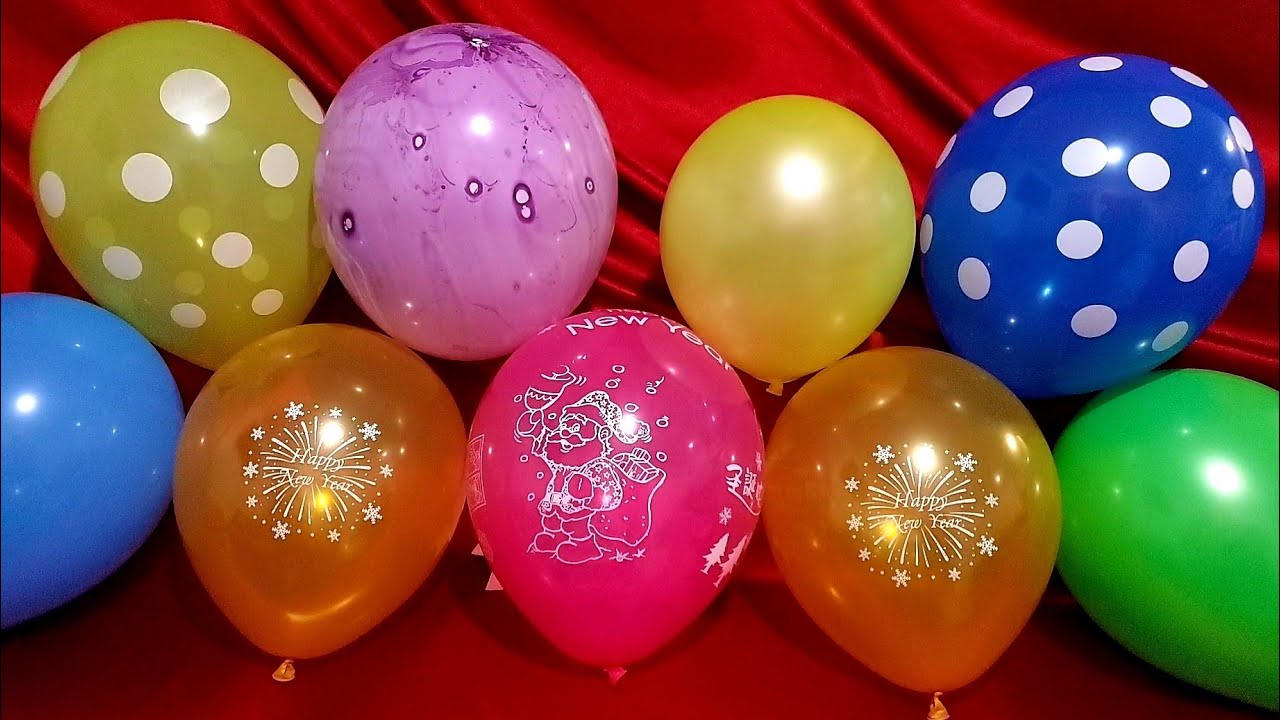 FUN NEW YEAR CHRISTMAS BALLOONS POP PART 4 - YouTube
