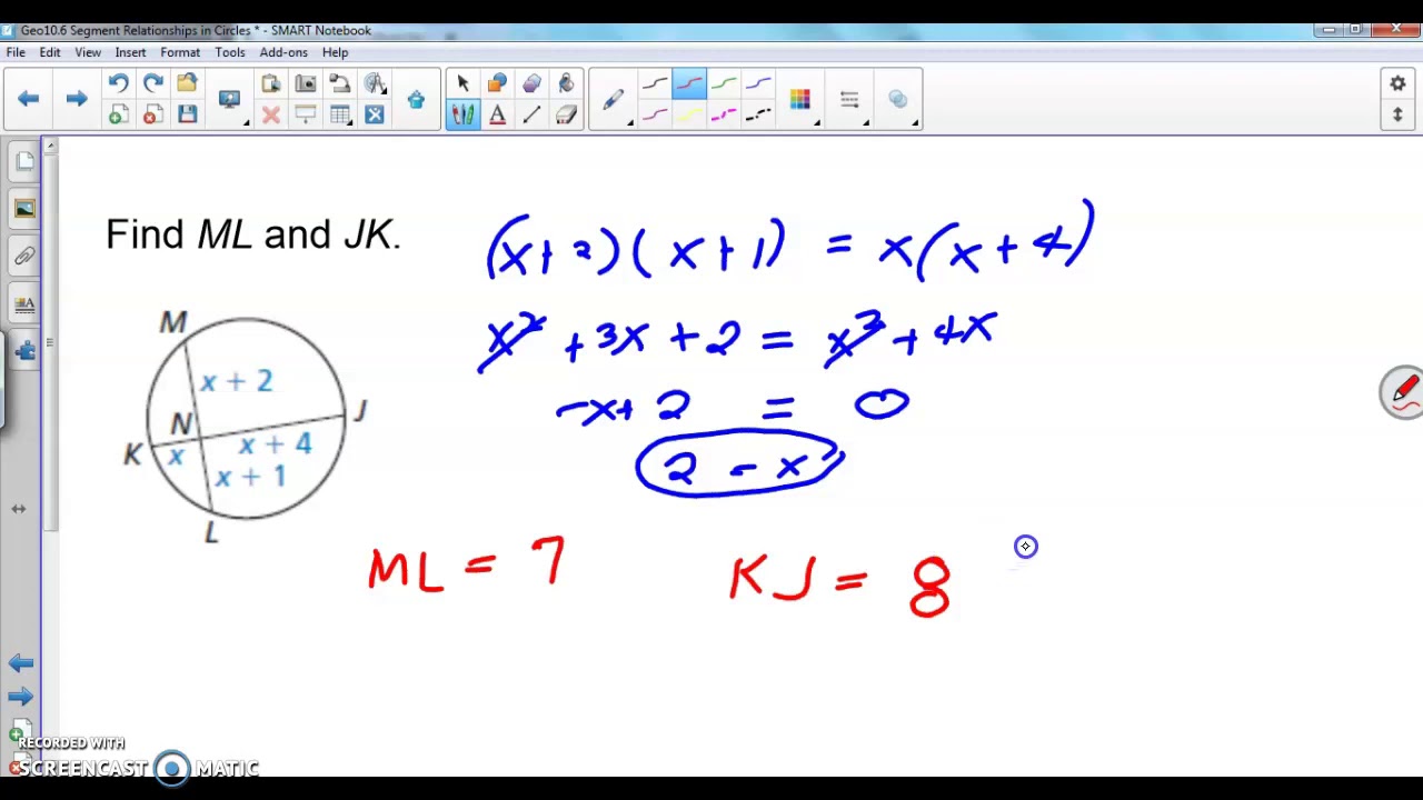 Geo10.6 Segment Relationships in Circles - YouTube