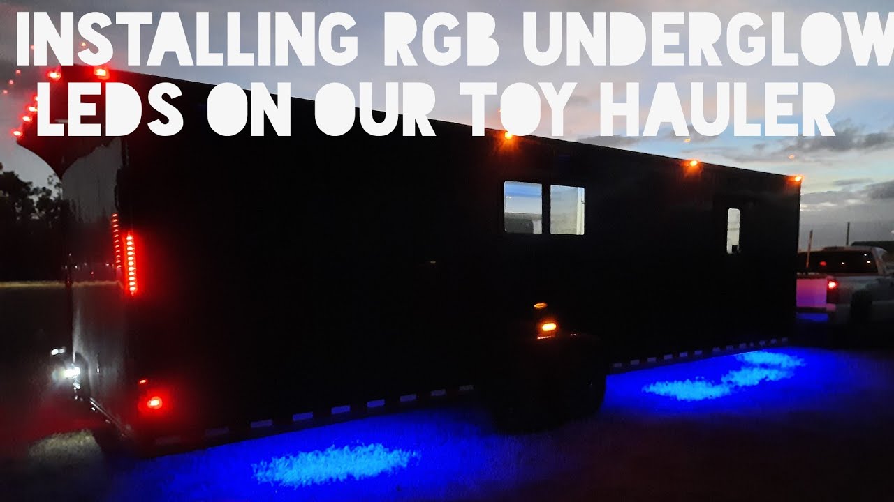Installing opt7 underglow rgb led lights on our travel trailer toy ...