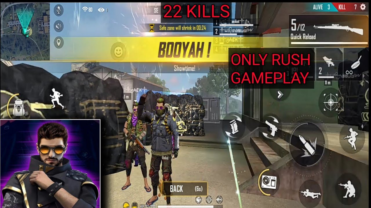 SQUAD RANKED FULL RUSH GAMEPLAY || FREE FIRE BATTLEGROUND || - YouTube