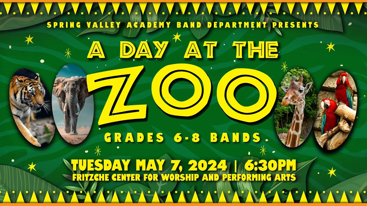 A Day At The Zoo - SVA Grades 6-8 Bands Spring Concert - YouTube