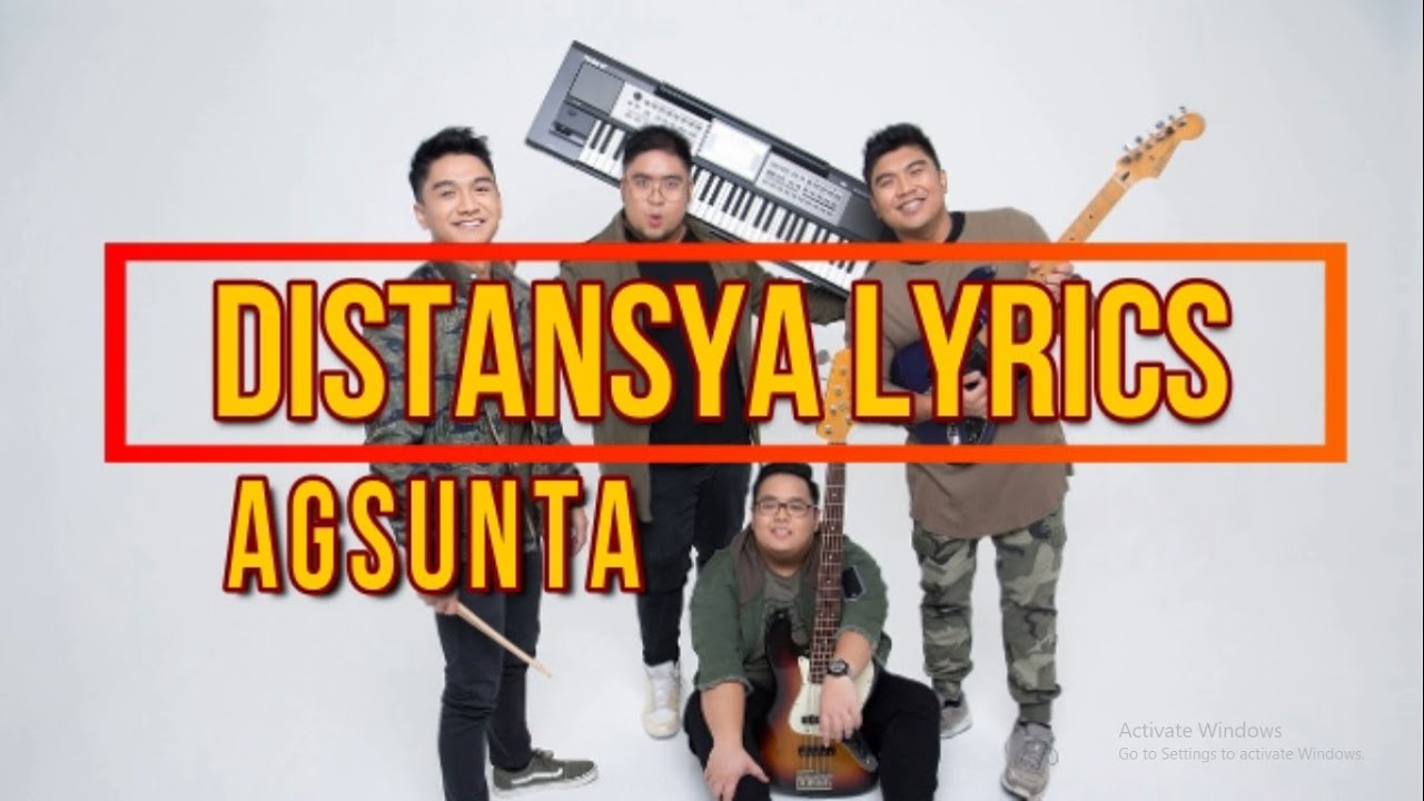 Agsunta- DISTANSYA (LYRICS HD) - YouTube